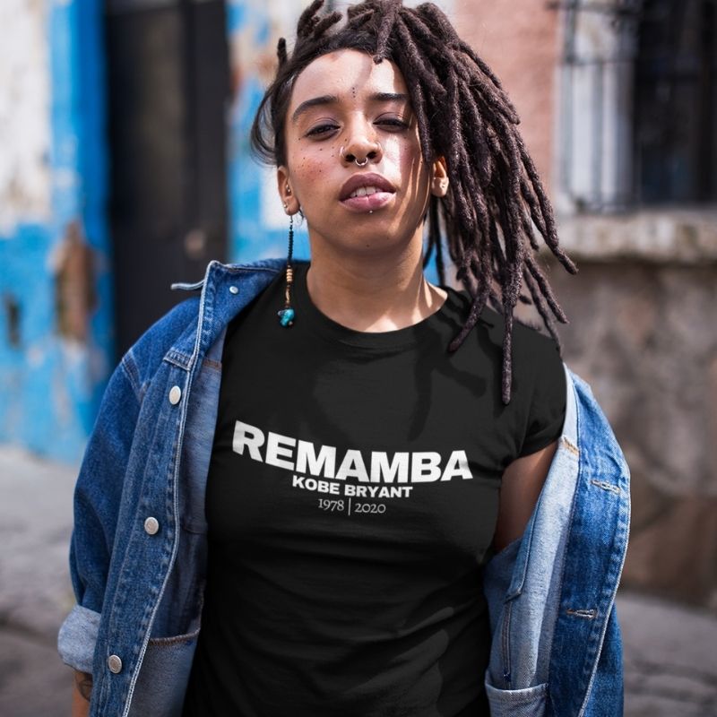Tshirt Basket Ball Femme KOBE BRYANT REMAMBA | Teeshirt Femmes Hommage ...