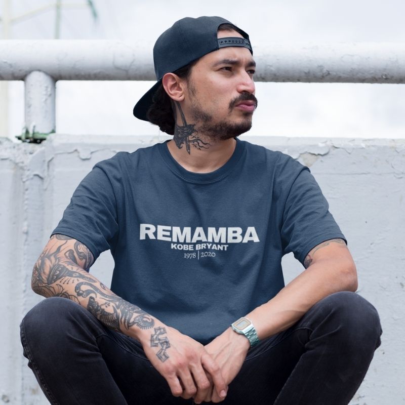T-shirt KOBE BRYANT "REMAMBA" Homme | Tee Shirt Hommage Black Mamba ...